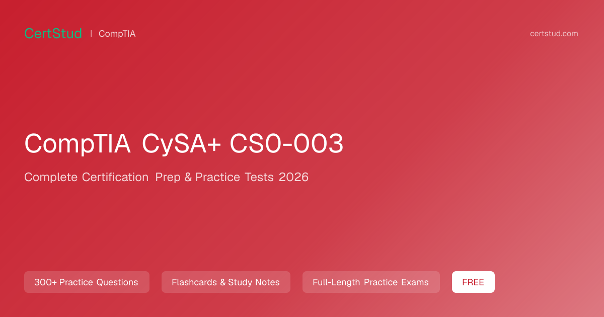 CompTIA CySA+ (CS0-003) Practice Exams - Full-Length Mock Tests 2026